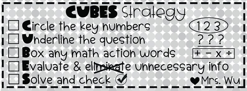 Personalized CUBES Strategy Checklist Self-inking Teacher Stamp - Etsy