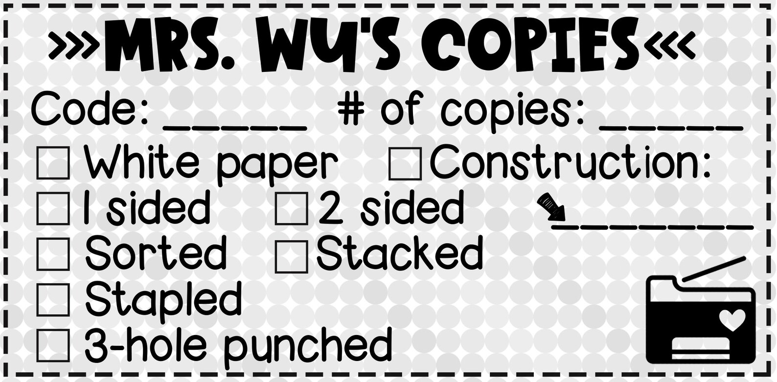 Copy Instructions Checklist Self-inking Teacher Large Stamp | Etsy