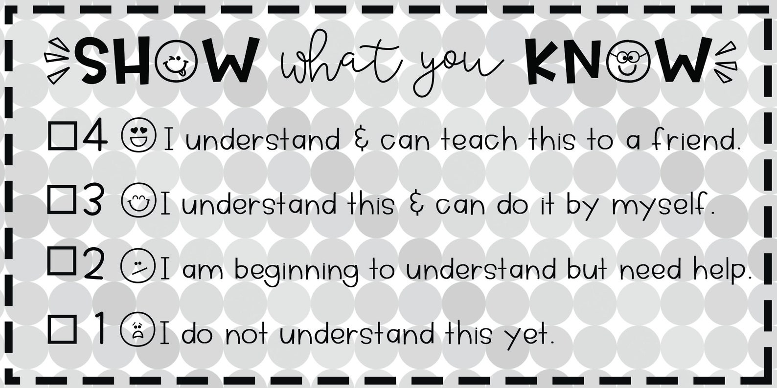 Show What You Know Checklist Self-inking Teacher Stamp - Etsy