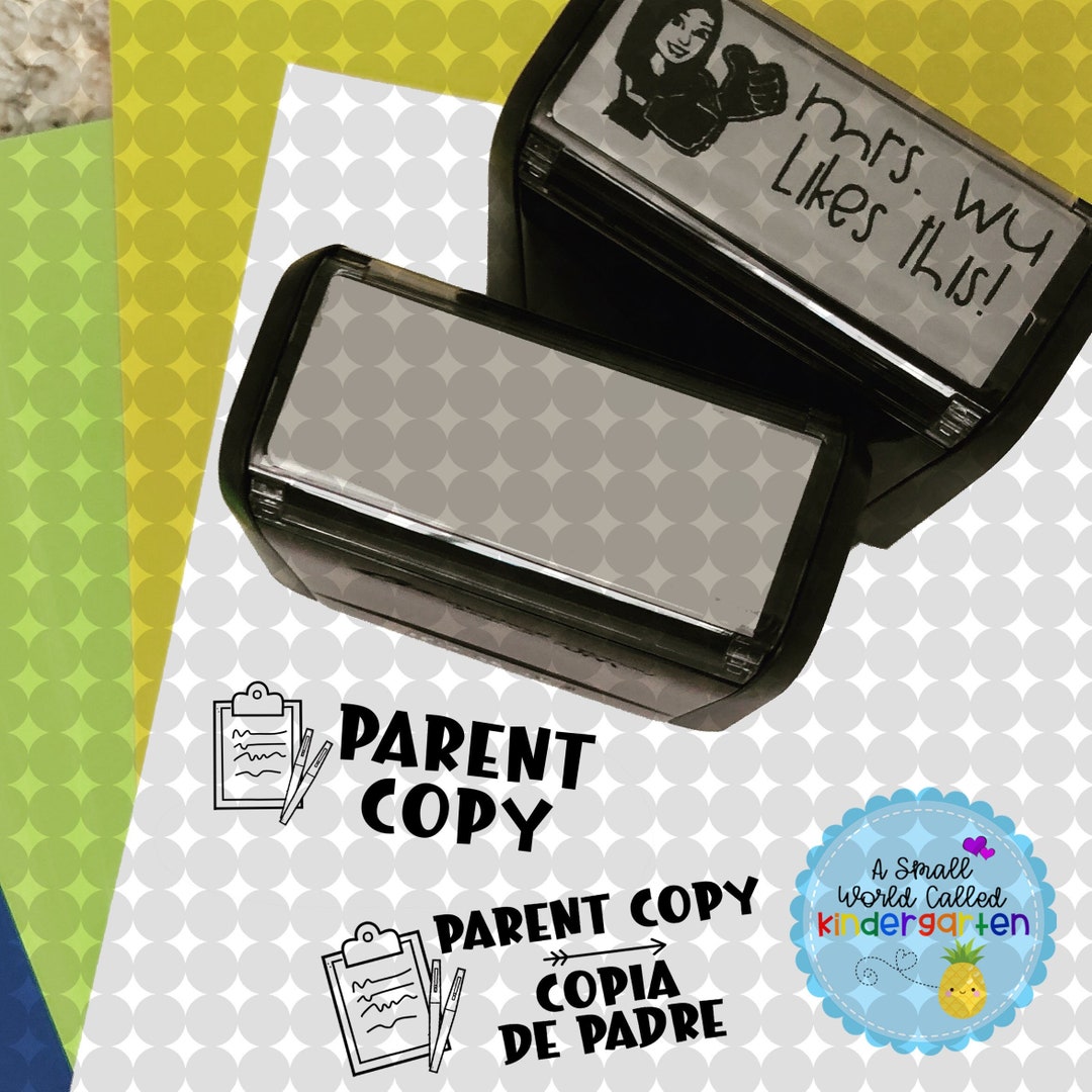 Parent Copy (english Only or English/spanish) Self-inking Teacher Stamp ...