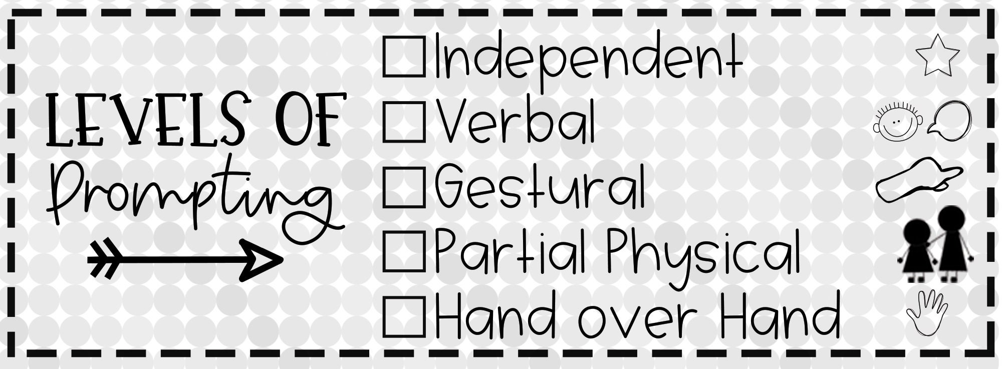 Levels of Prompting Checklist Self-inking Teacher Stamp - Etsy Canada
