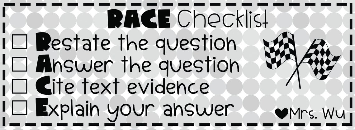 Personalized RACE or RACES Checklist Self-inking Teacher Stamp - Etsy