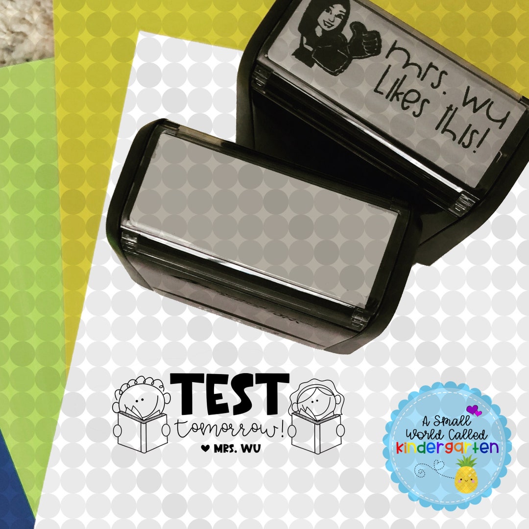 TEST Tomorrow! Reminder Personalized Self-inking Teacher Stamp - Etsy