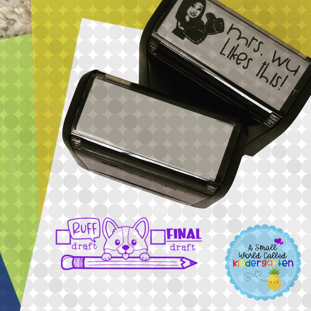 Ruff (rough) & Final Draft Self-inking Teacher Stamp - Etsy