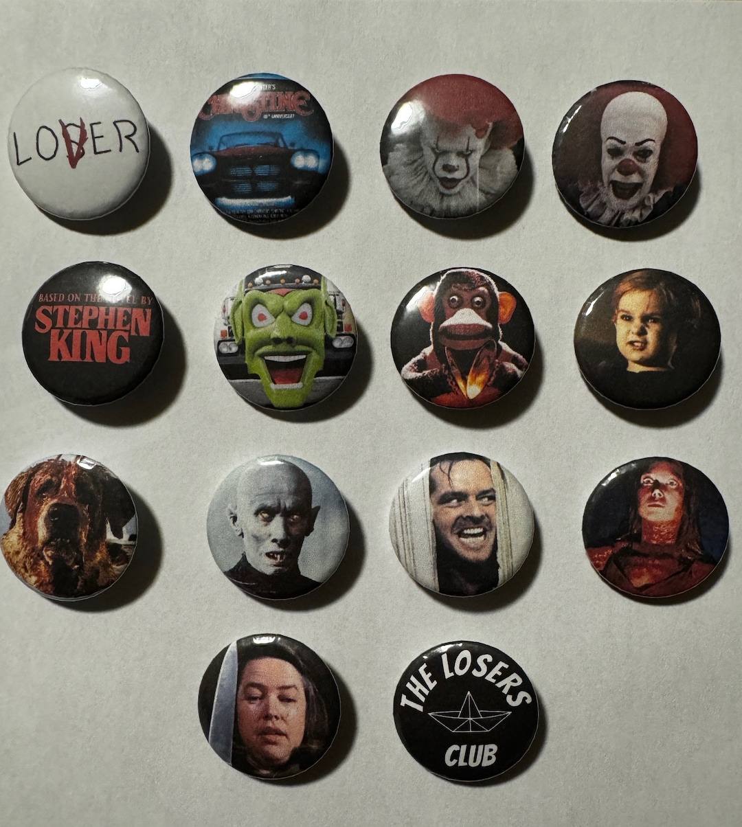 Stephen King Inspired Pin Back Buttons 1.25" - Etsy