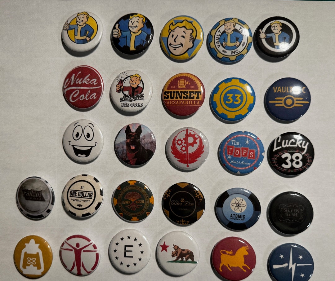 Fallout Inspired Pin Buttons 1.25" - Etsy