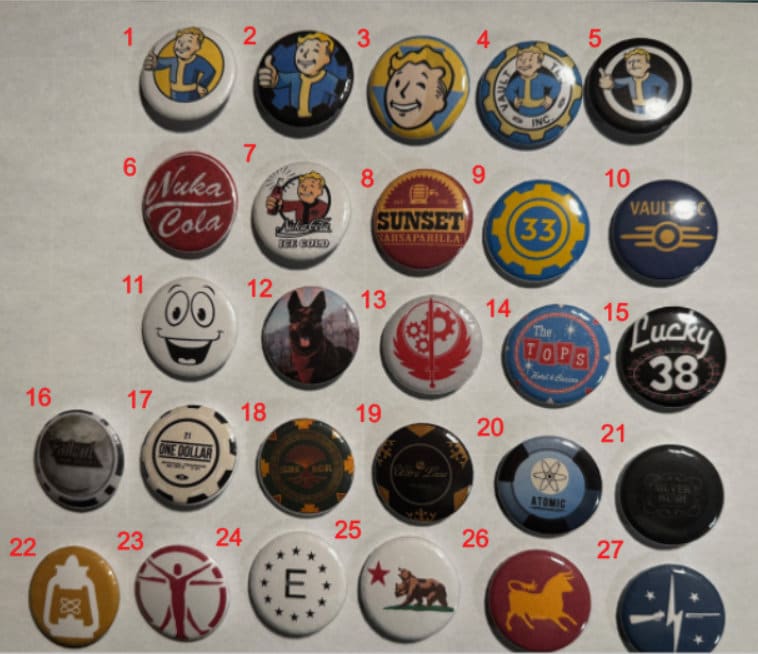 Fallout Inspired Pin Buttons 1.25" - Etsy