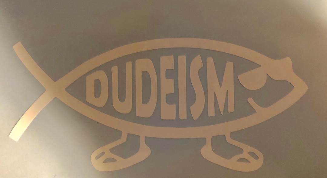Big Lebowski Dudeism Fish Vinyl Decal - Etsy