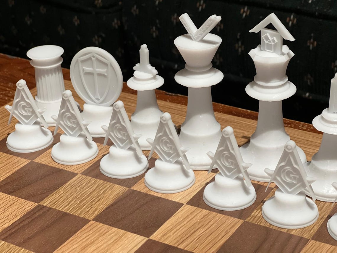 Masonic Chess Set - 3D Print File, Stl - Etsy