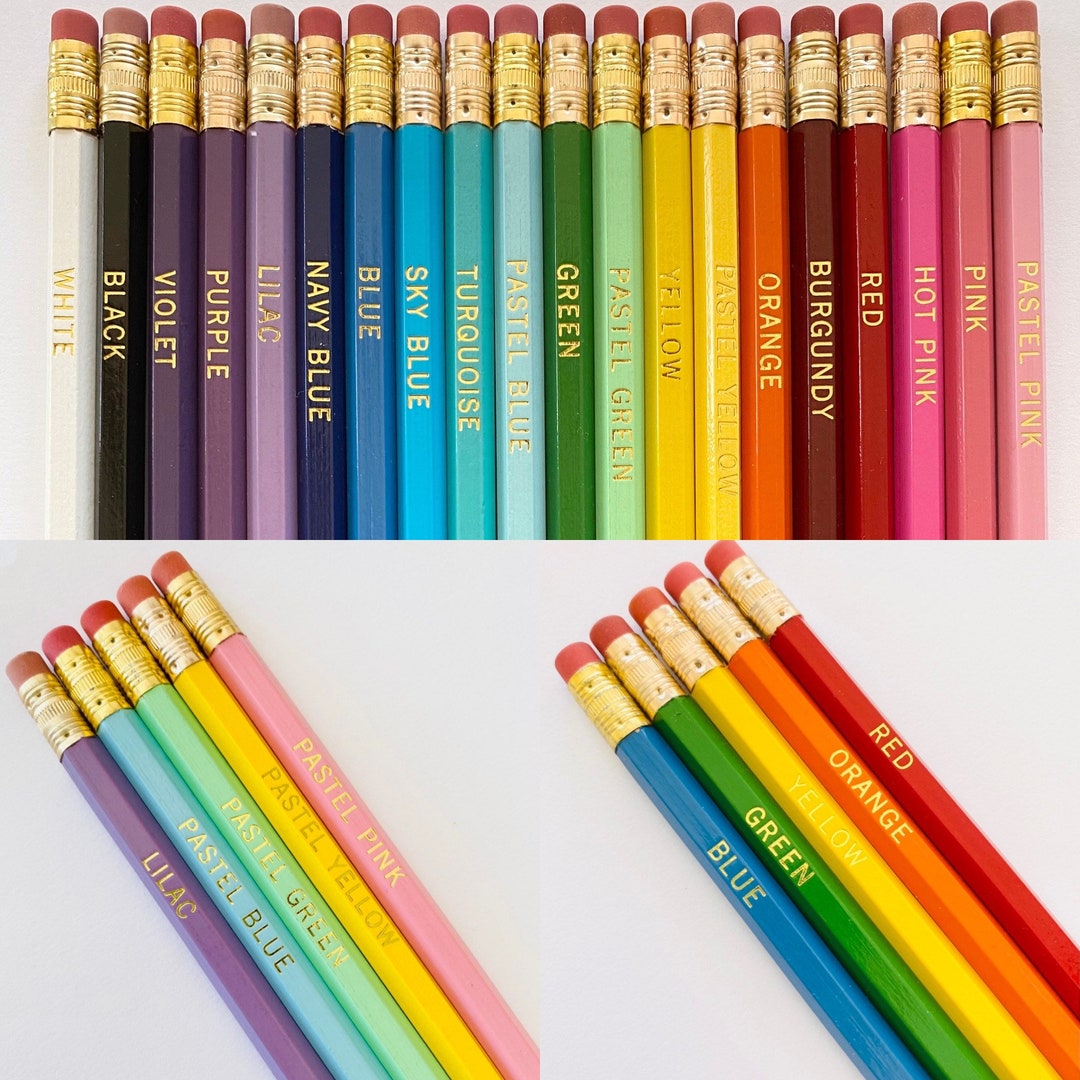 Personalized Name Pencils 5 Pack Single Message - Etsy