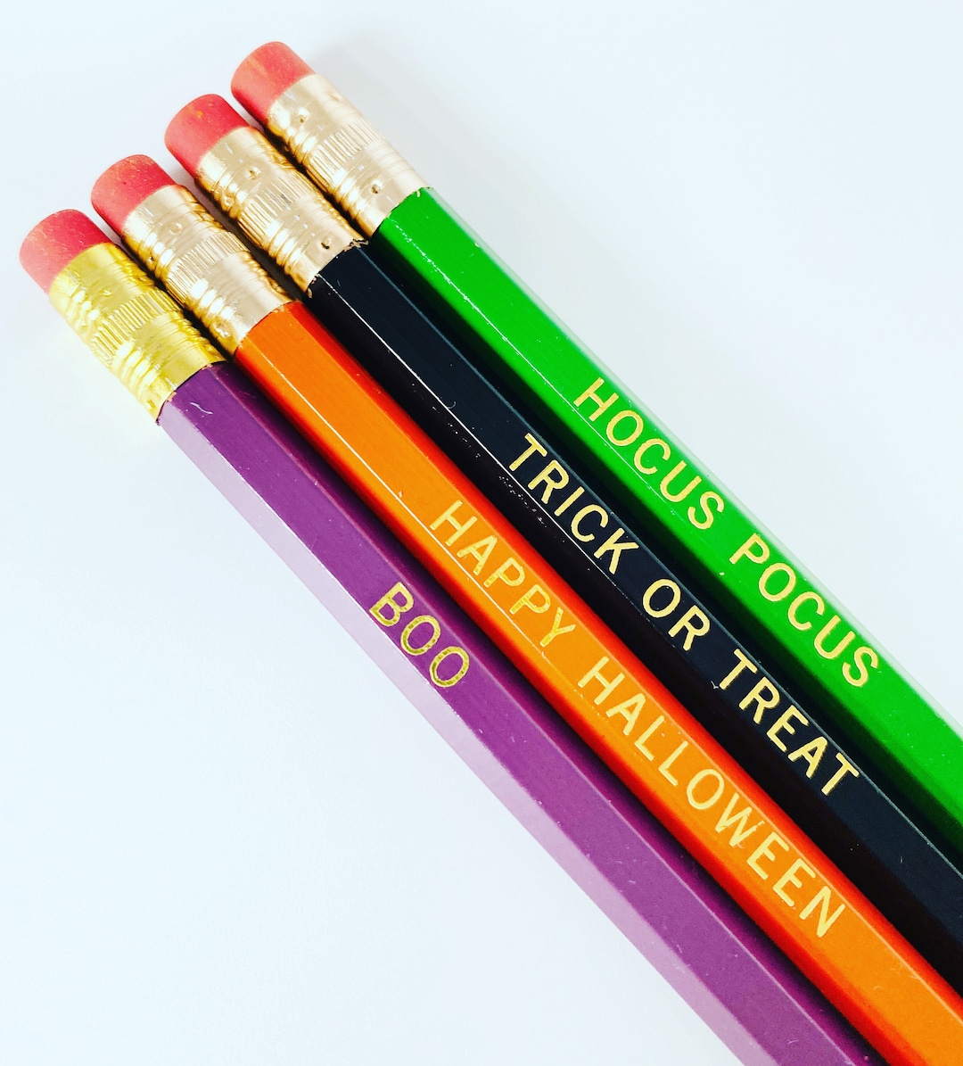 Trick-or-treat Happy Halloween Pencil Pack - Etsy