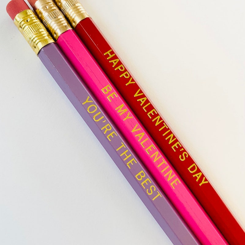 Valentine Pencils - Etsy
