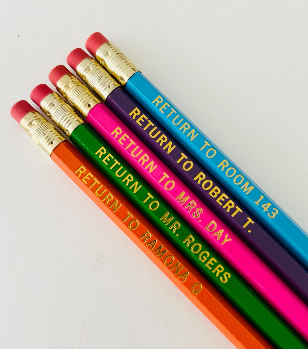 Return to - Custom Pencil 5 Pack - Etsy