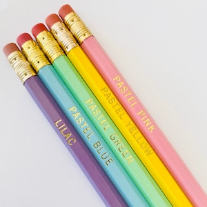 Personalized Name Pencils 5 Pack - Single Message - Etsy