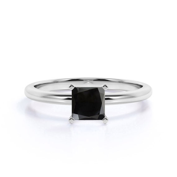 Square Black Diamond Ring