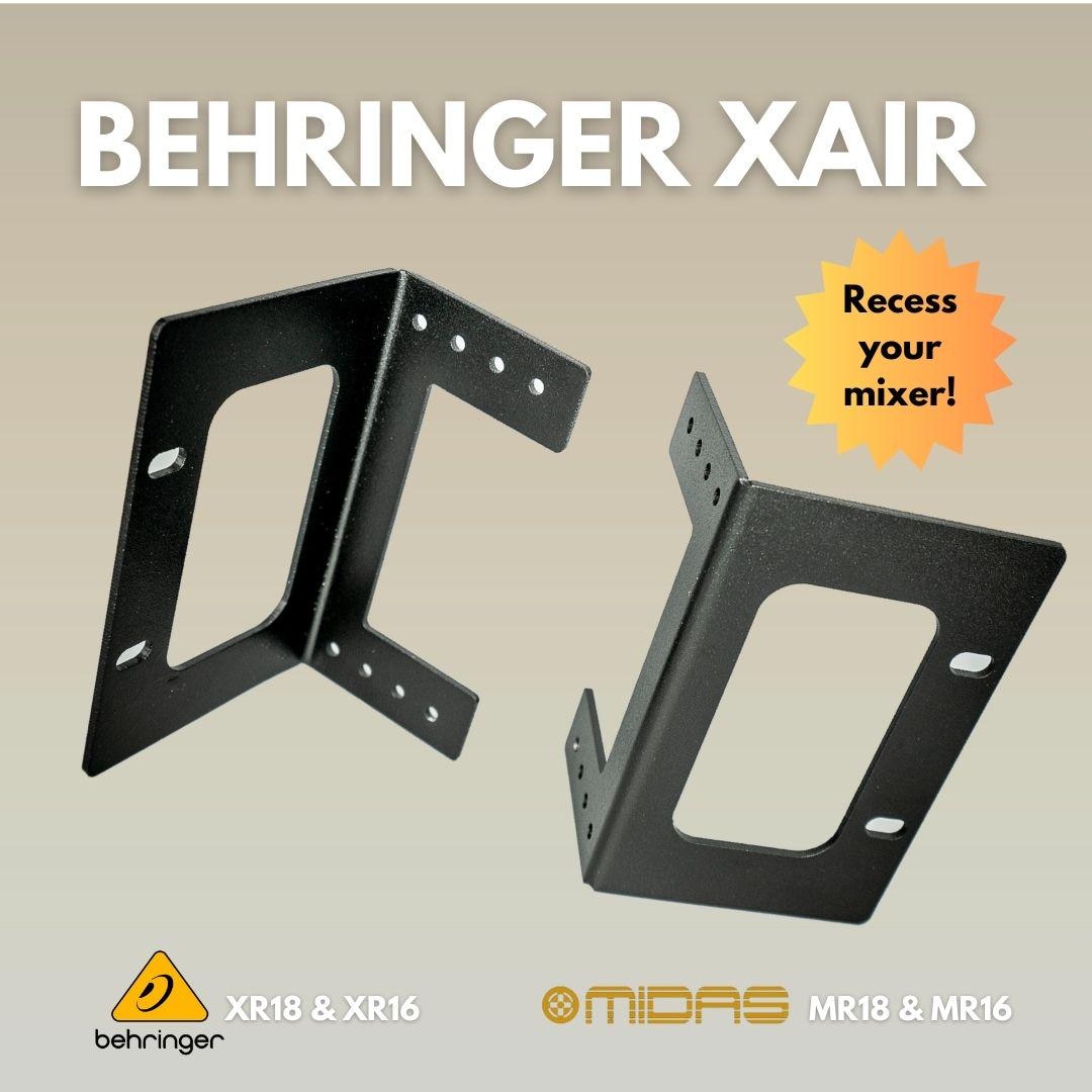 Recessed 19" Rack Ears (pair) for BEHRINGER XR16 / XR18 / SD16 / and ...