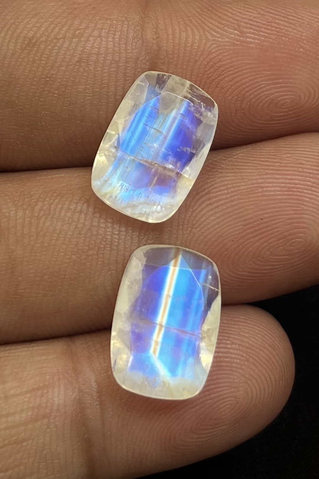 Moonstone 13ct. 10x15mm. 100%natural Rainbow Flashy Charming Moonstone ...