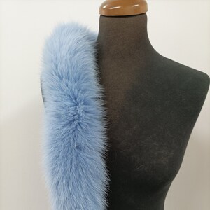 Fur Hood Trim, Real Fox Hood Trim, Fur Collar, Siel Color, Fox Fur Hood ...
