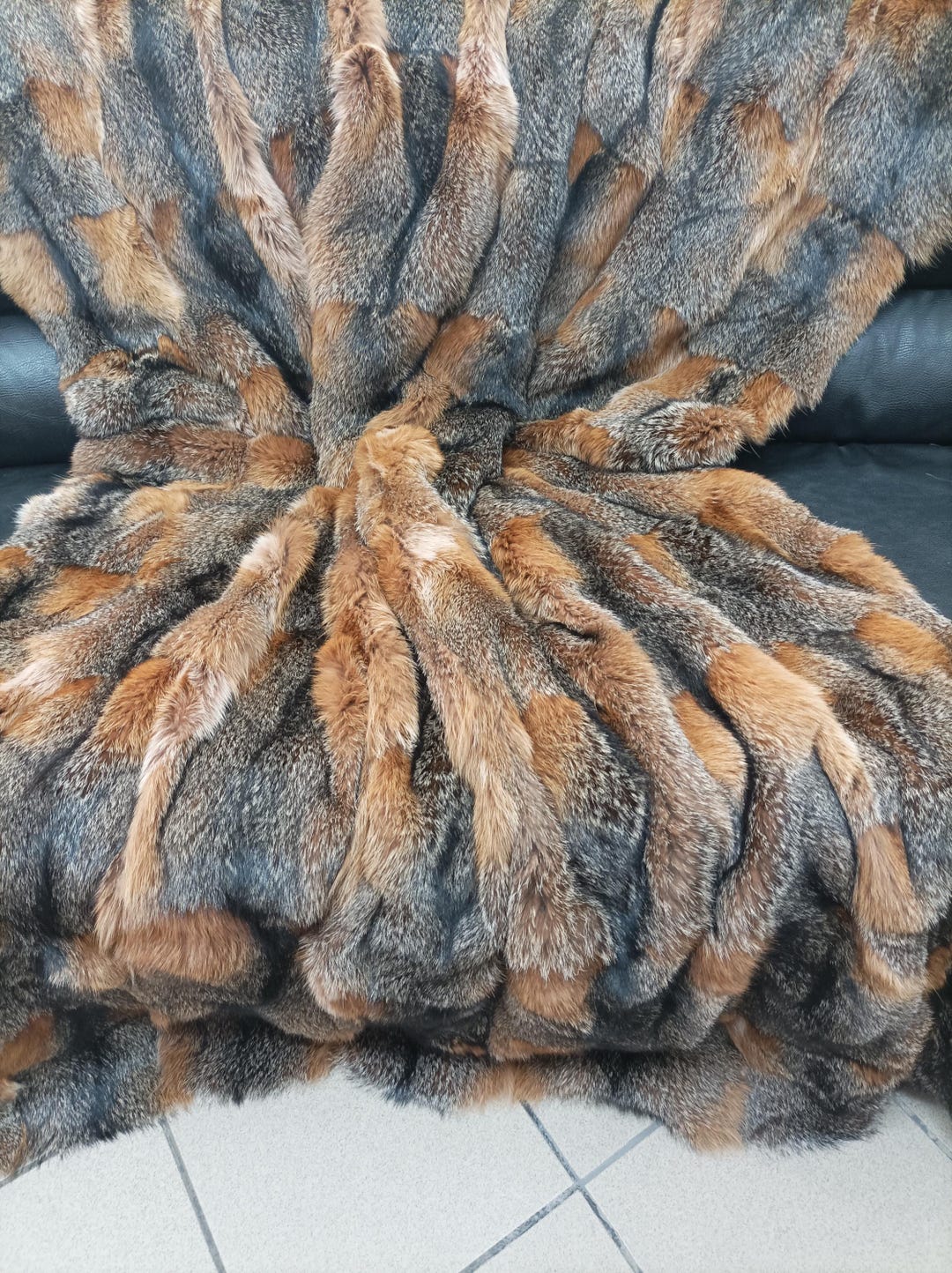 Fur Blanket,real Fox, Throw, Natural Color, Home Accessory - Etsy