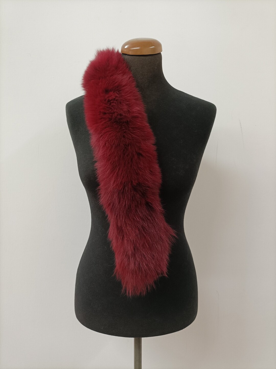 Fur Hood Trim, Real Fox Hood Trim, Fur Collar, Bordo Color, Fox Fur ...