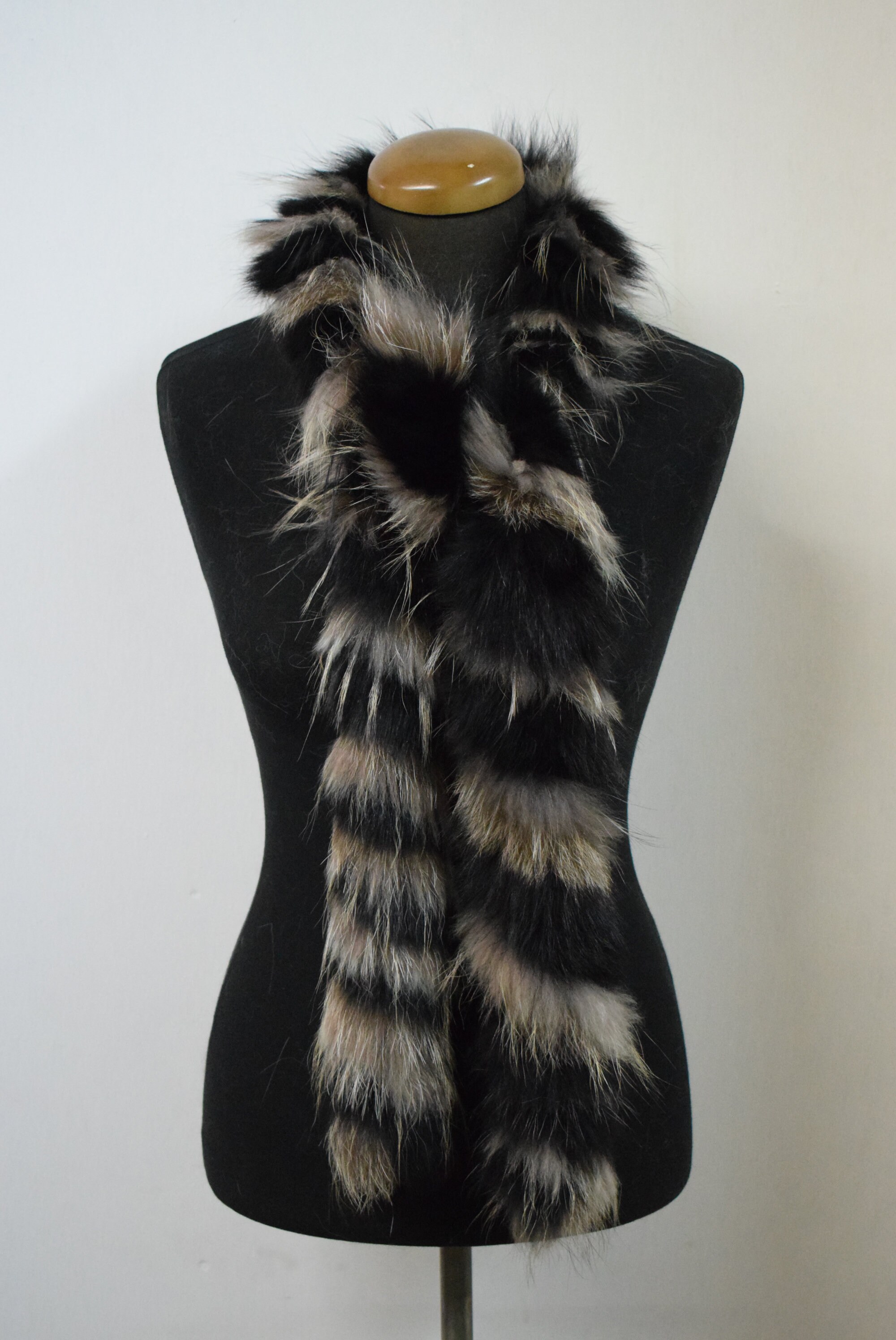 Fur Finn Raccoon Multicolor Long Scarf Fluffy and Thick Quality. - Etsy