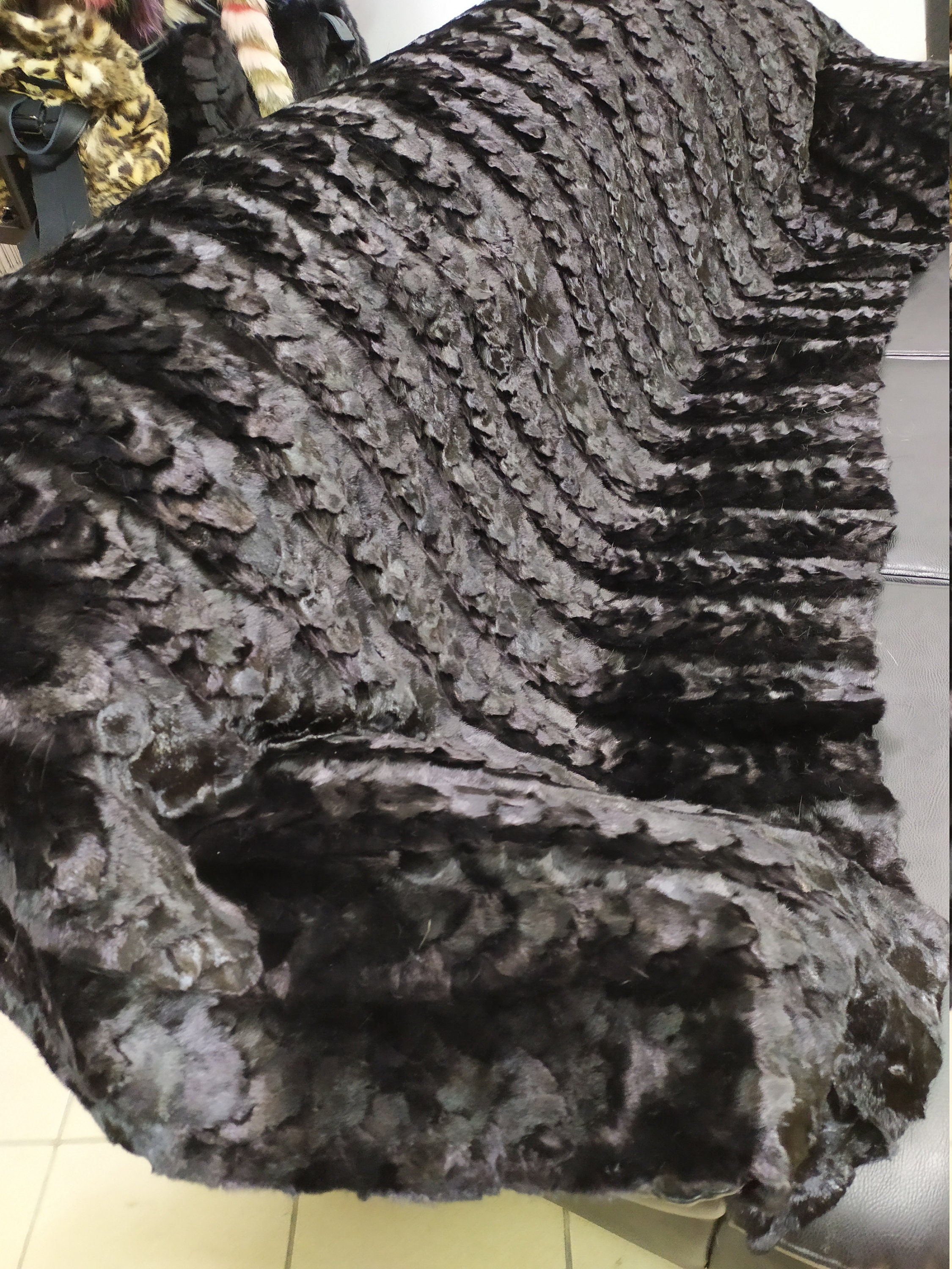 Real Mink Fur Blanket Throw Black Color Home Warmer - Etsy