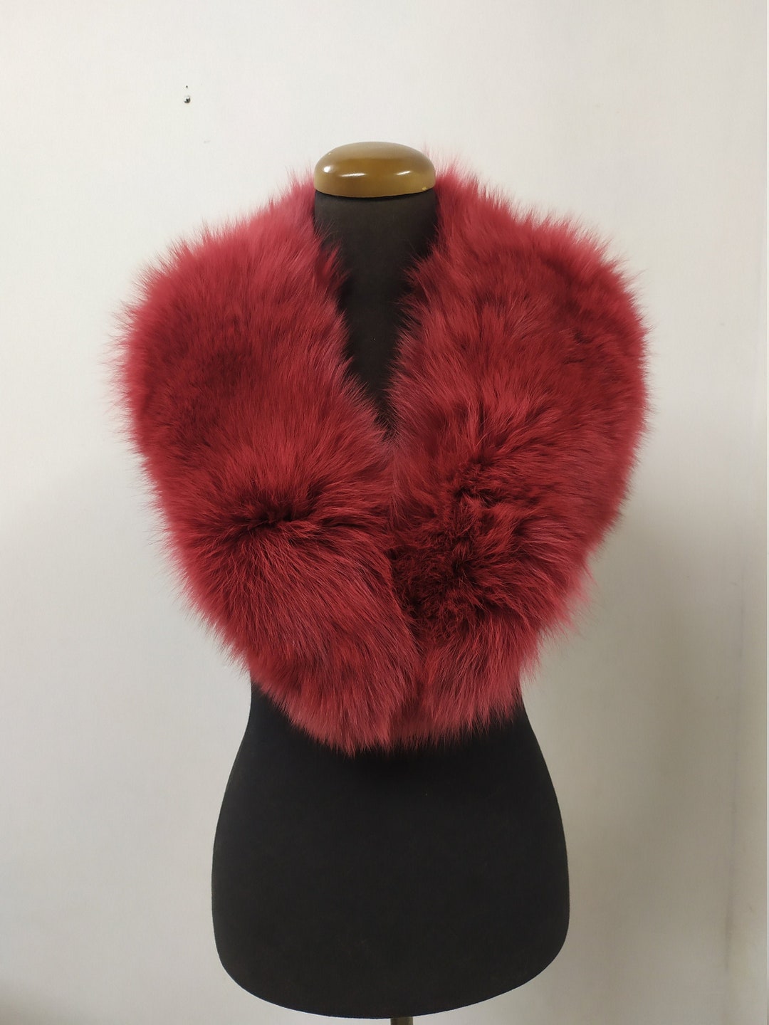 Fur Fox High Quality Fur Red-bordo Color Coat Winter - Etsy