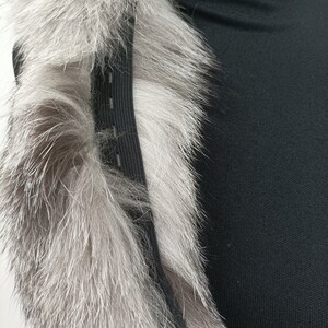 Fur Hood Trim, Real Fox Hood Trim, Silver Color,fur Collar, Fox Fur ...