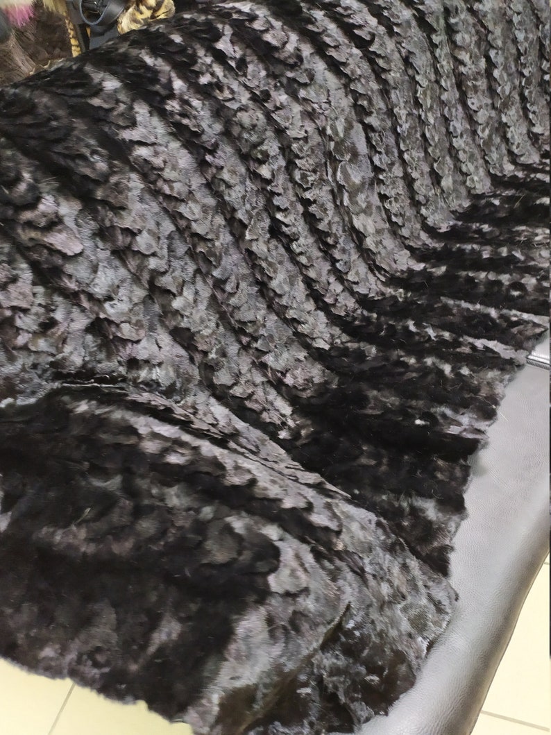 Real Mink Fur Blanket Throw Black Color Home Warmer - Etsy
