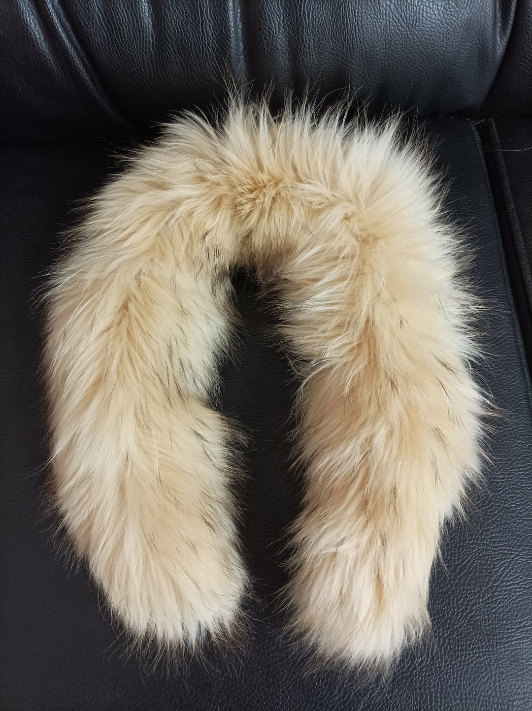 Fur Hood Trim, Real Finn Raccoon Hood Trim, Fur Collar, Fur Hood Trim ...