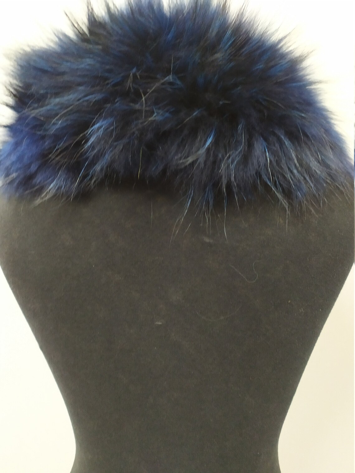 Finn Raccoon High Quality Fur Collar Blue Color Coat Winter | Etsy