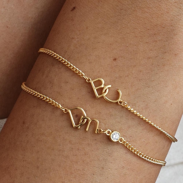 Initial Bracelet - Etsy