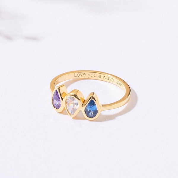 Family Rings With Birthstones - Etsy