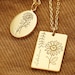 Personalized Sunflower Necklace | Sunflower Charm | Custom Flower ...