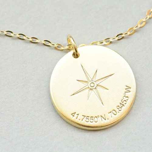 Personalized Graduation Gift Personalized Compass Necklace | Etsy