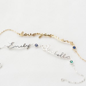 Personalized Name Bracelet | Cursive Name Jewelry | Custom Silver ...