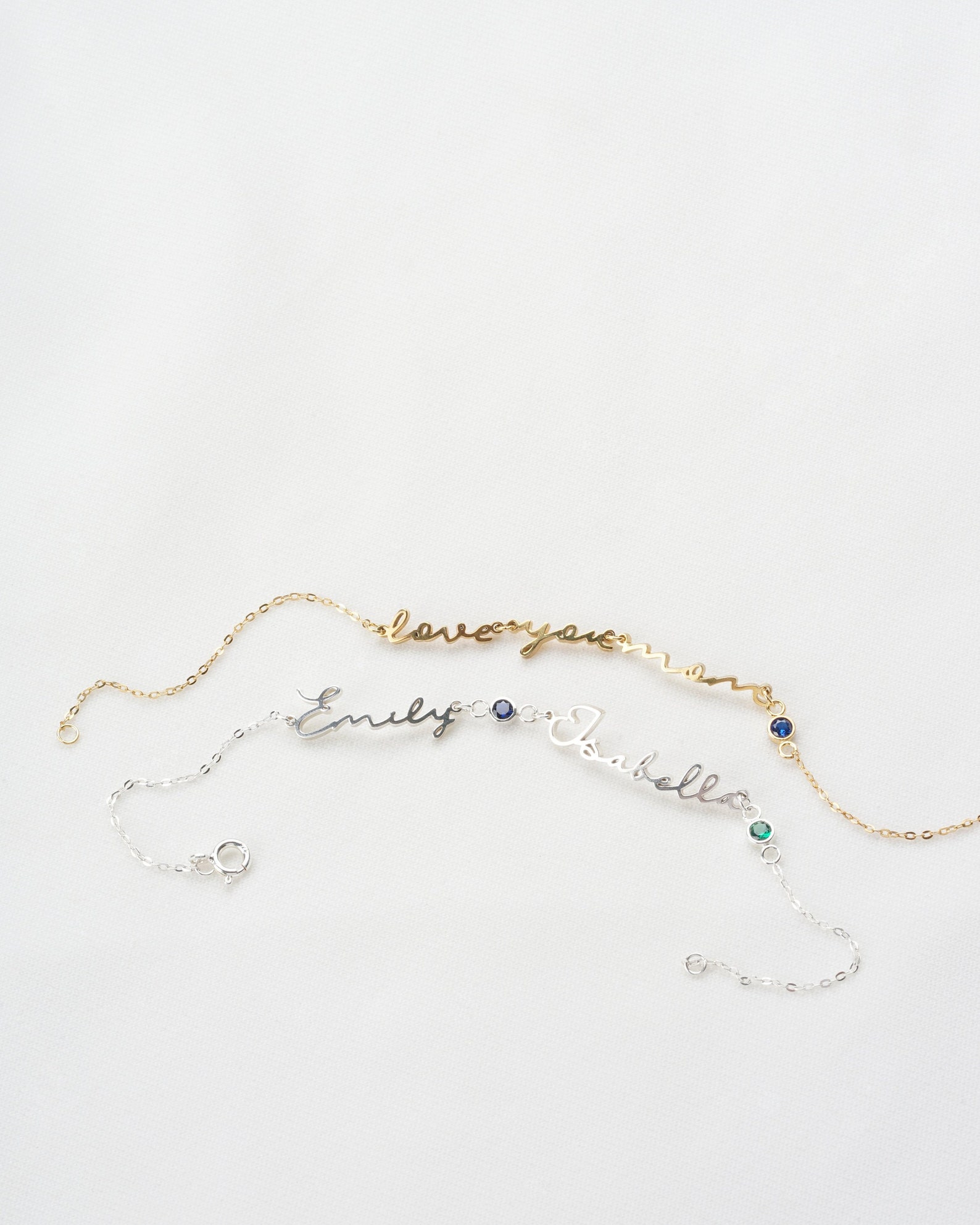 Personalized Name Bracelet | Cursive Name Jewelry | Custom Silver ...