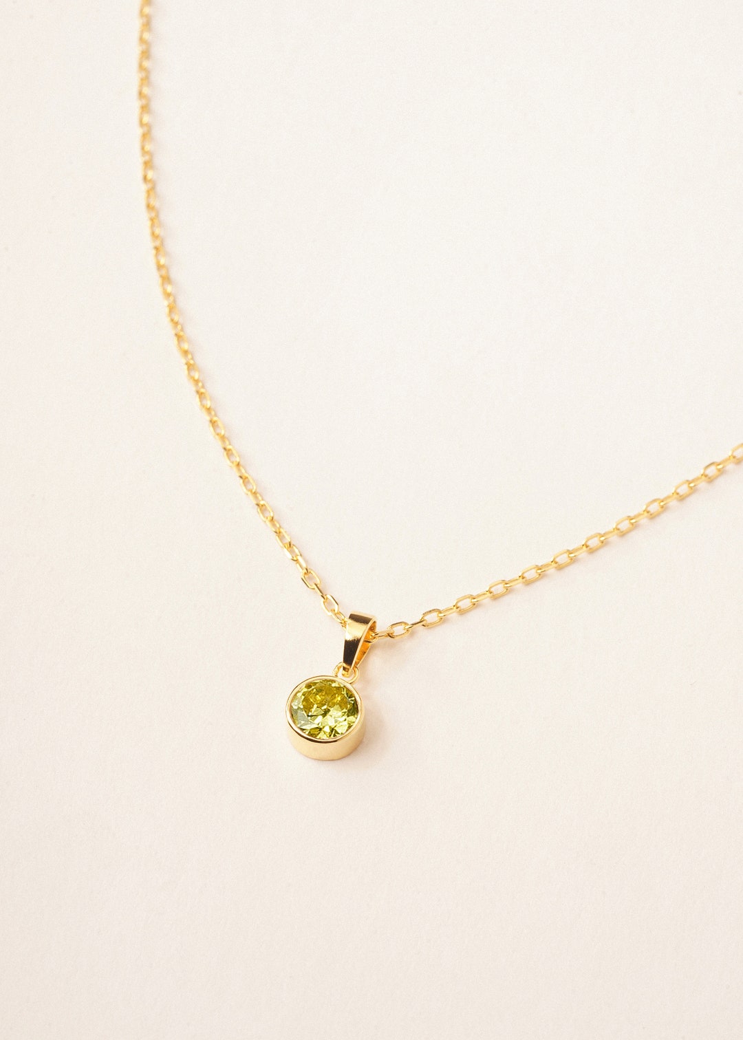 Ready to Ship | Peridot Birthstone Necklace | August Gemstone Jewelry ...