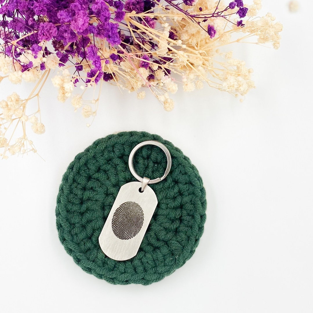 Actual Fingerprint Keychain | Custom Keyring With Thumbprint ...