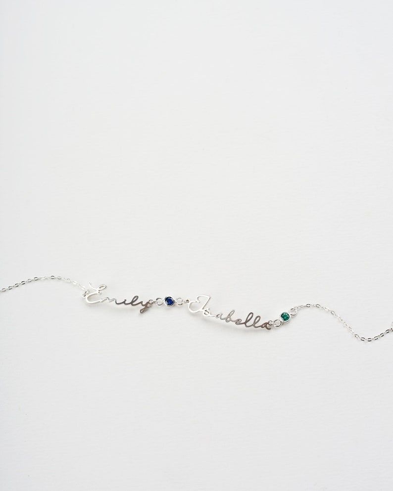Personalized Name Bracelet | Cursive Name Jewelry | Custom Silver ...