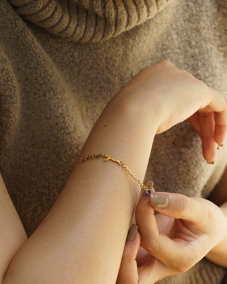 Personalized Name Bracelet Cursive Name Jewelry Custom - Etsy