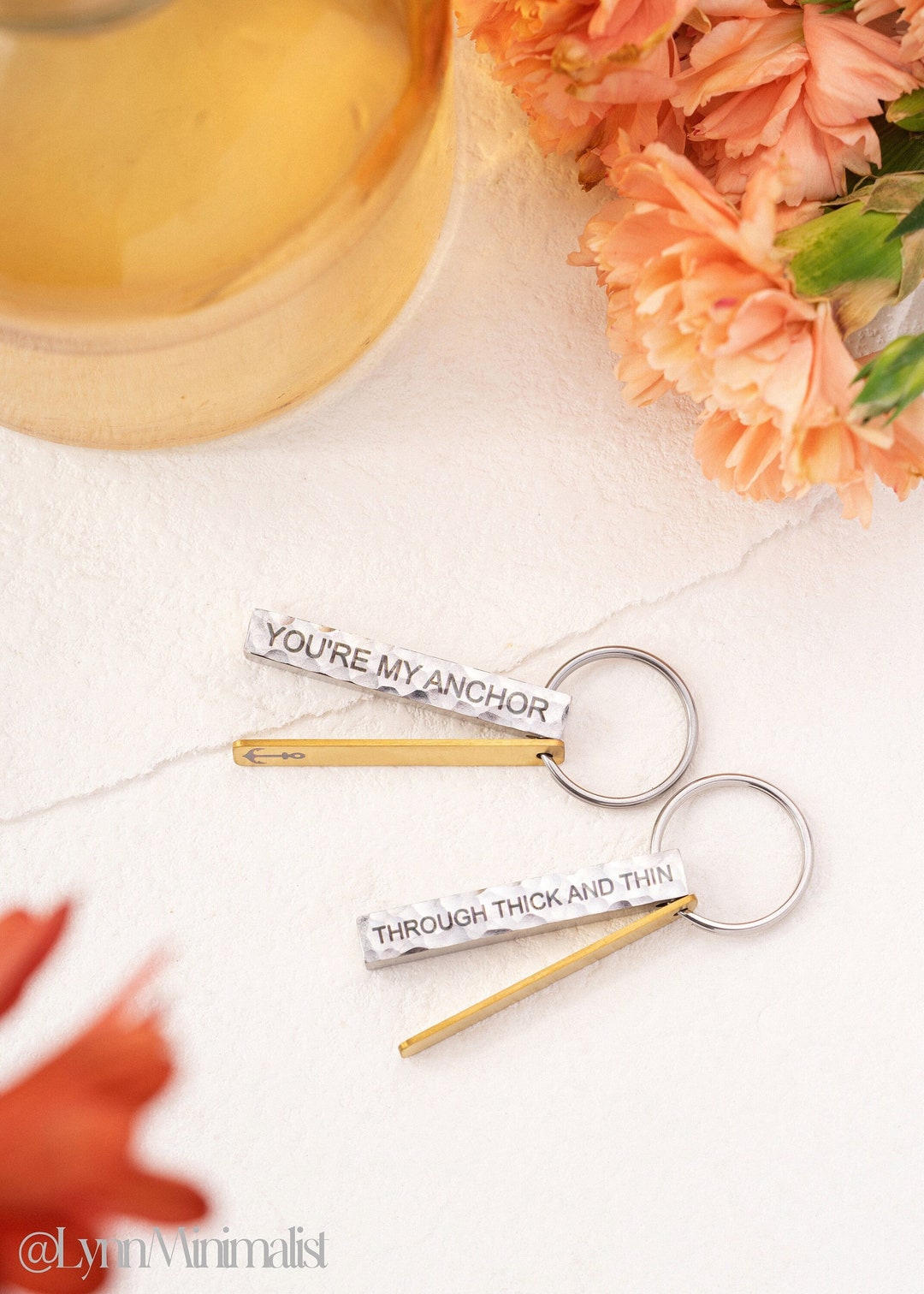 Through Thick and Thin Keychain | Personalized Best Friend Jewelry ...