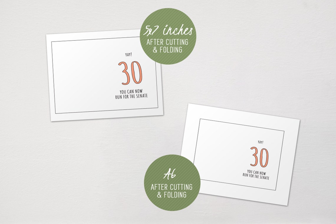 Happy 30th Birthday Senator Card Funny Bday Card for Friend - Etsy