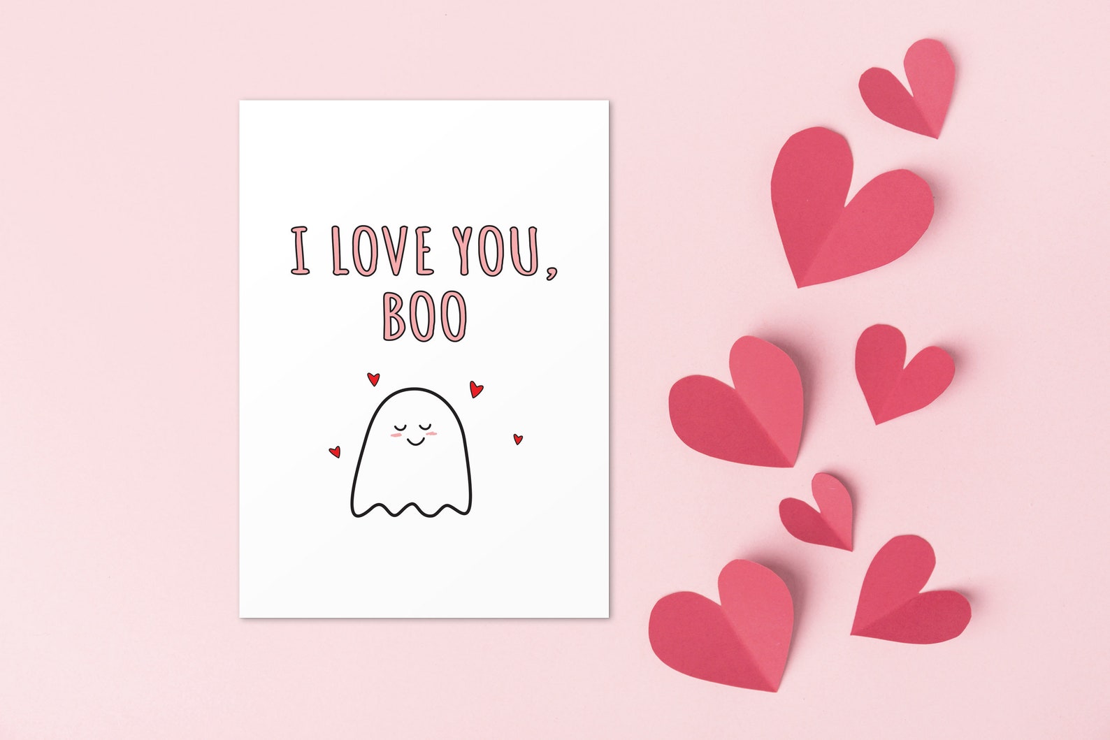 I Love You Boo Card for Boyfriend Cute Halloween Card for - Etsy UK