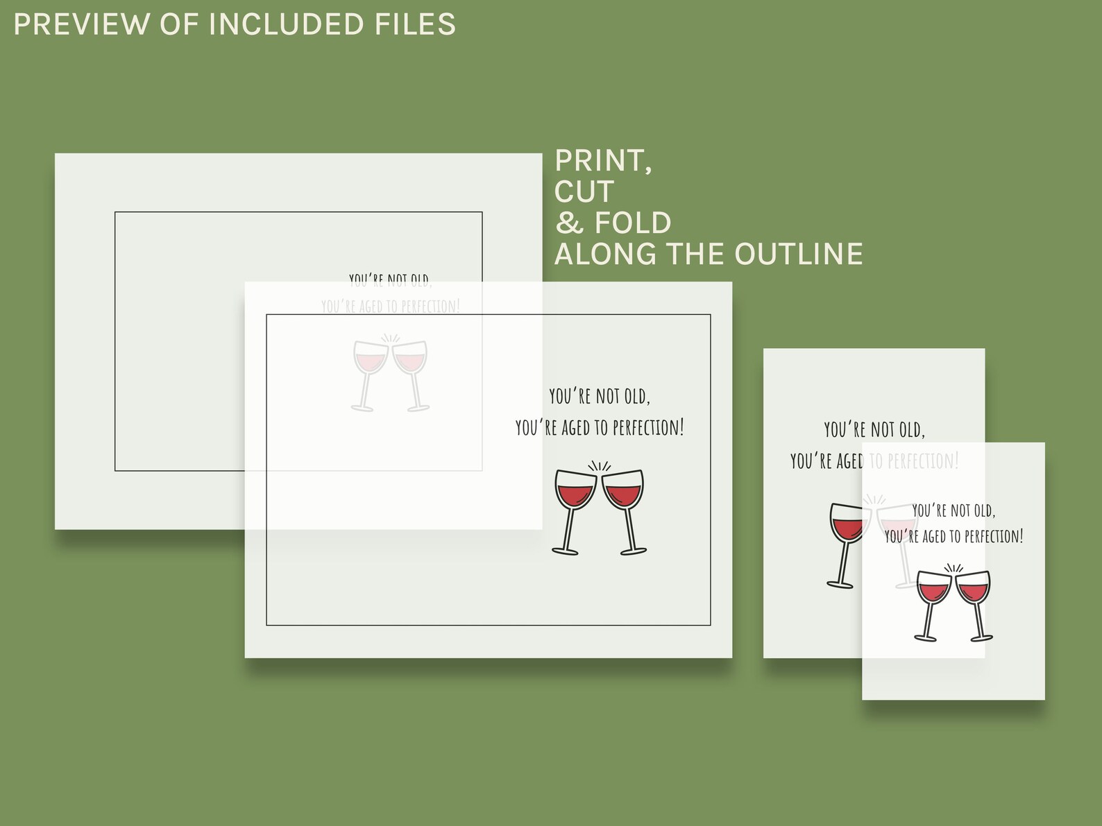 Funny Wine Birthday Card for Friend. Aged to Perfection Birthday Card ...