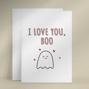 I Love You Boo Card for Boyfriend, Cute Halloween Card for Boyfriend ...