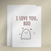 I Love You Boo Card for Boyfriend, Cute Halloween Card for Boyfriend ...