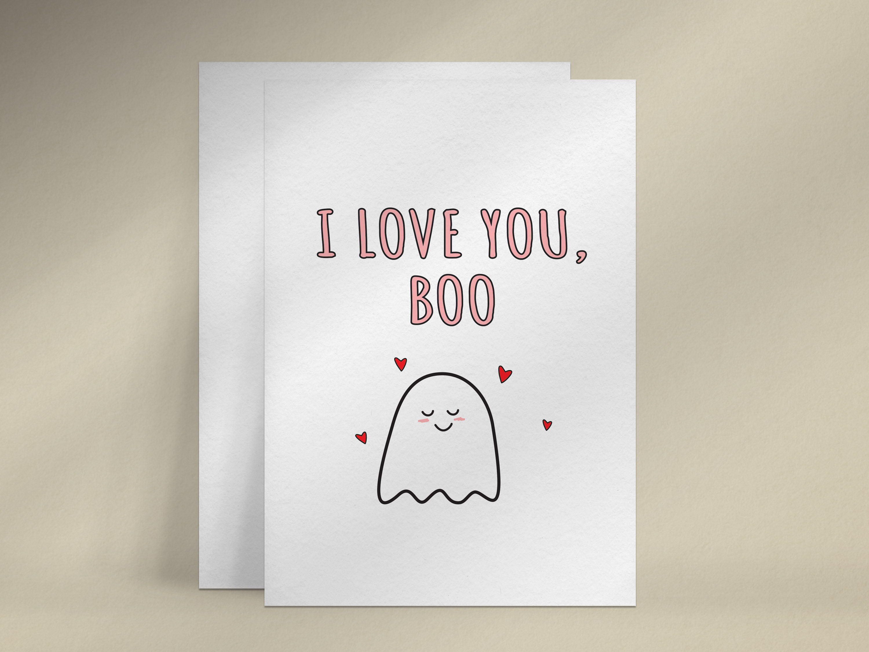 I Love You Boo Card for Boyfriend, Cute Halloween Card for Boyfriend ...