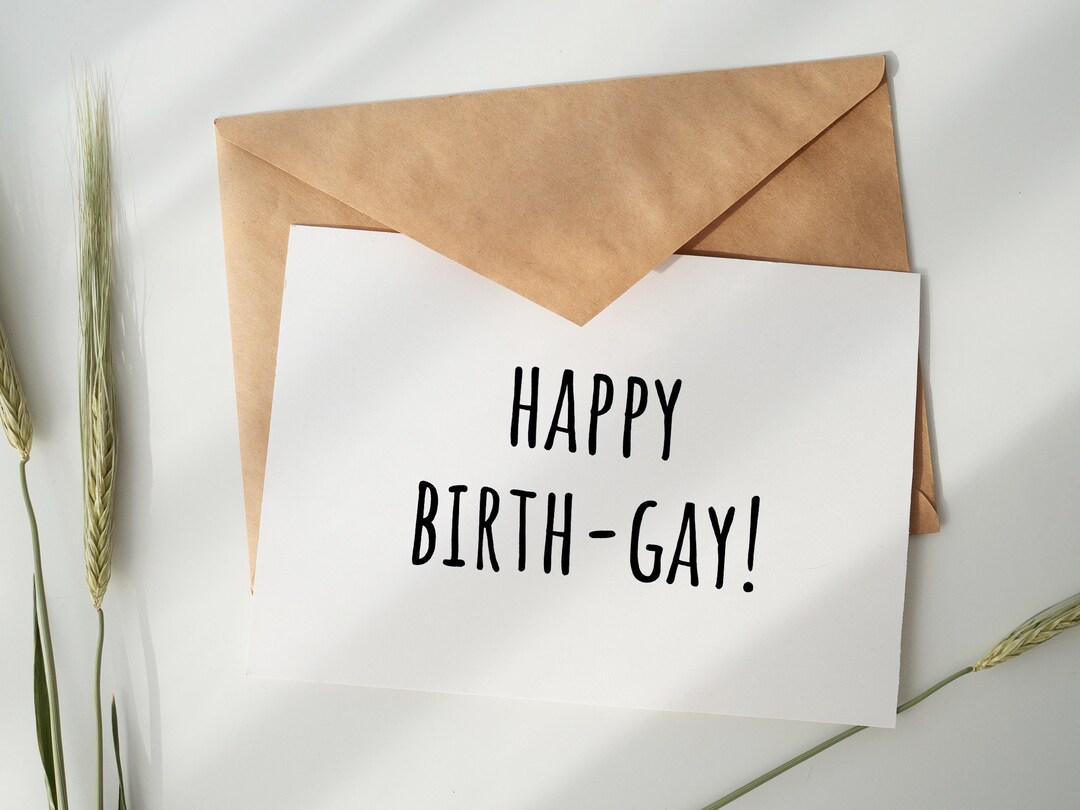 Happy Birthgay Card, LGBTQ Birthday Card, Funny Gay Card - Etsy
