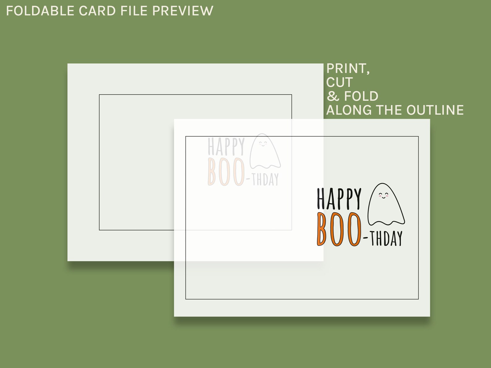 Ghost Birthday Card, Funny Birthday Card for Friend, Boyfriend, Happy ...